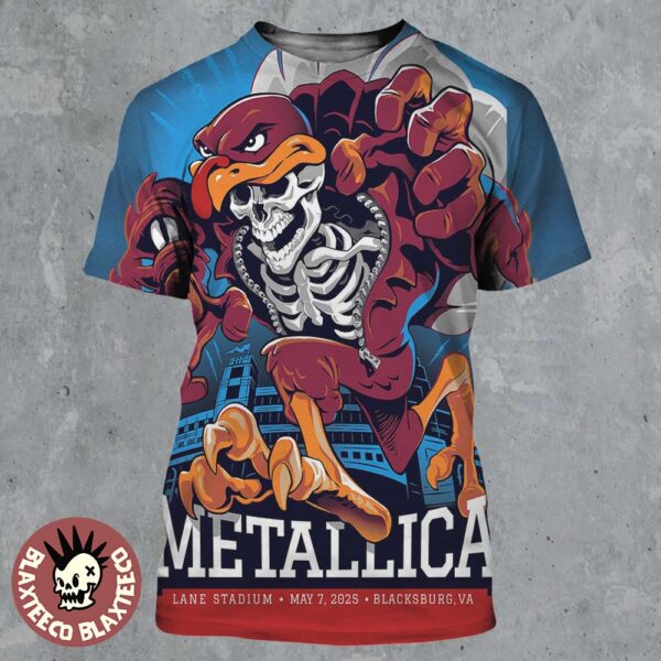 Metallica M72 Virginia Tech 2025 Venue Poster In Blacksburg VA At Lane ...