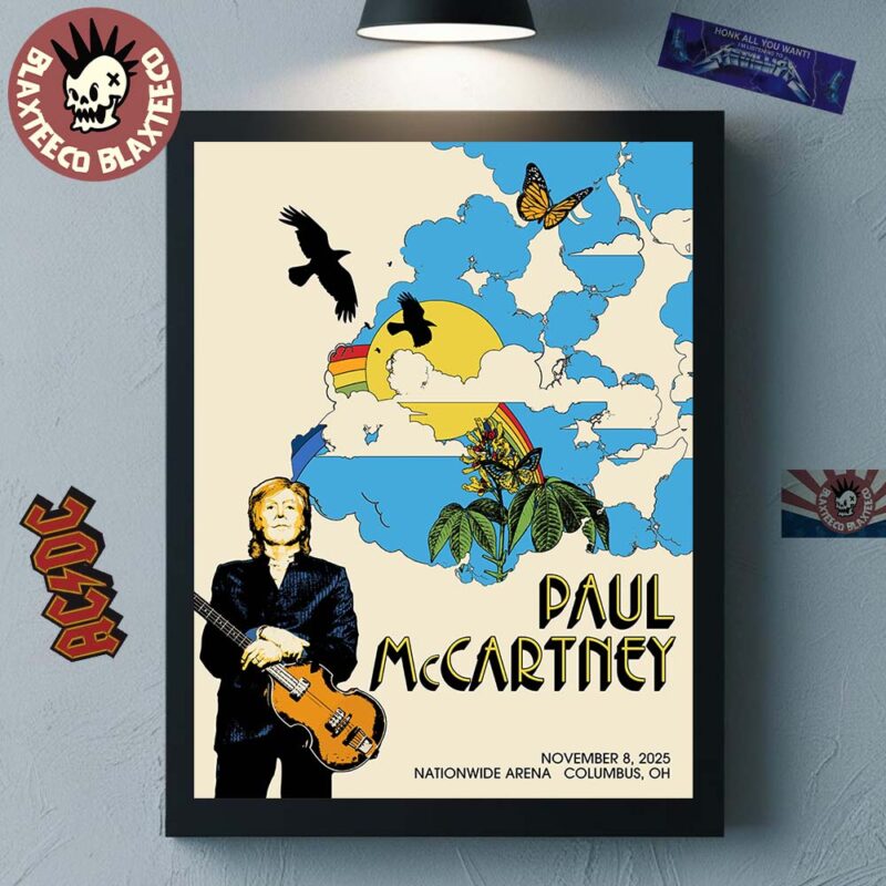 Paul McCartney Columbus Ohio 2025 Got Back Tour Event Poster At ...