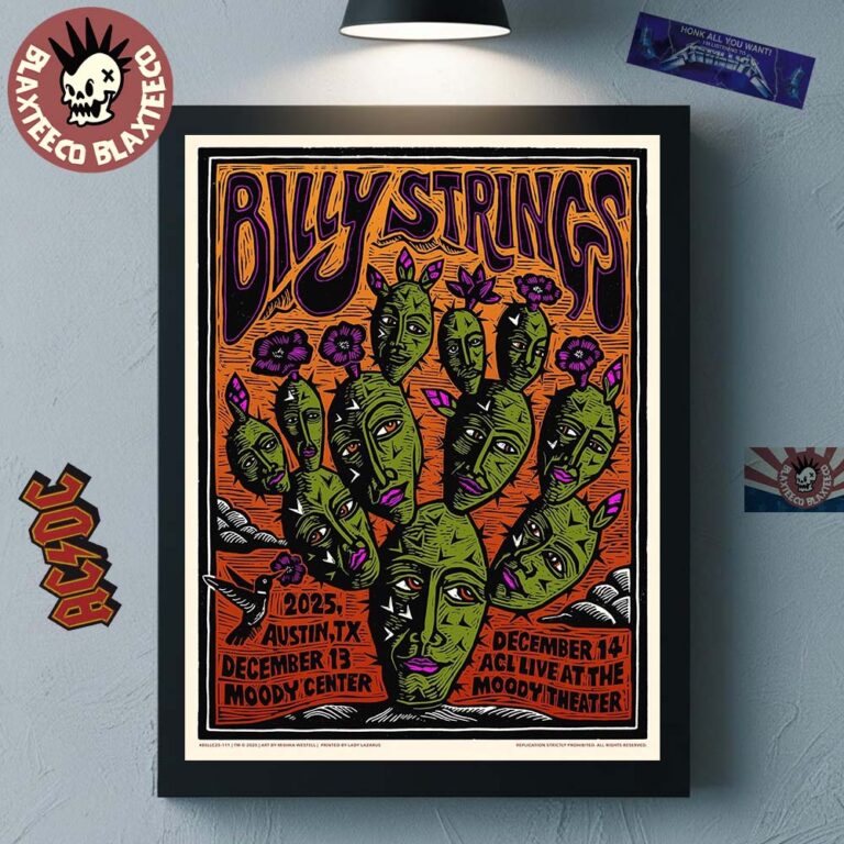 Billy Strings Austin Texas 2025 All Date Poster At Moody Center On ...