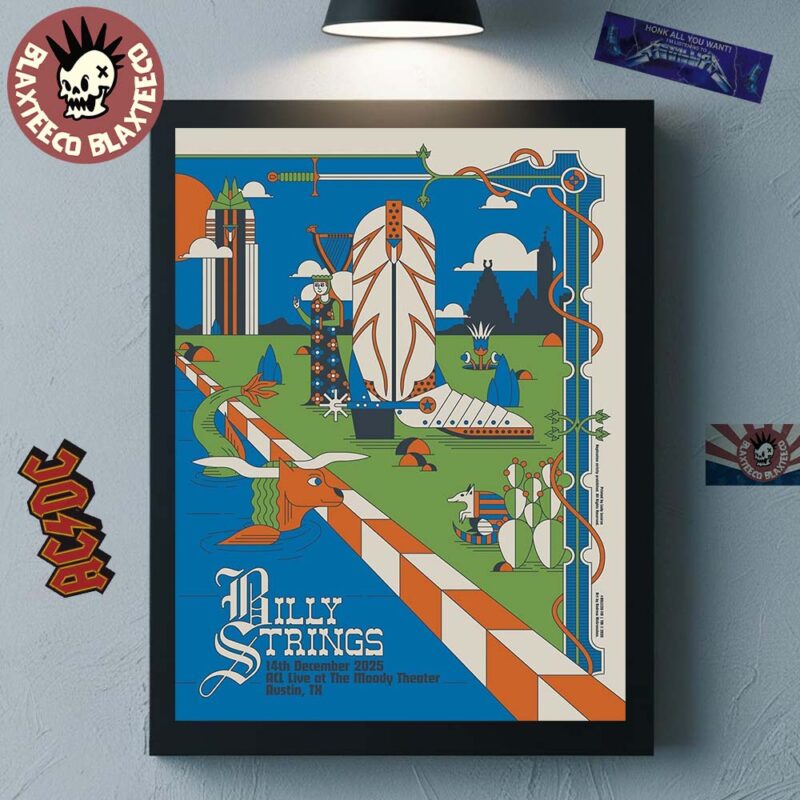 Billy Strings Austin Texas 2025 Night 2 Poster At ACL Live At The Moody ...