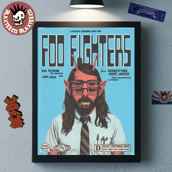 Foo Fighters Los Angeles CA 2026 Event Poster At Kia Forum On January ...
