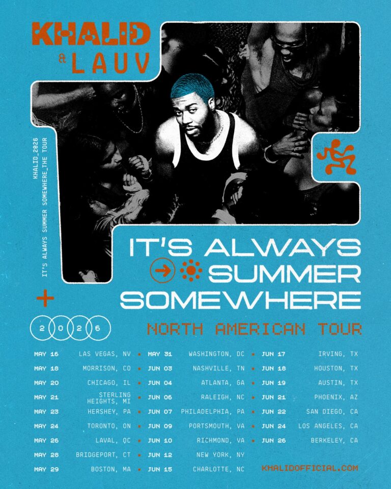 Khalid & Lauv Announce “It’s Always Summer Somewhere” 2026 North ...