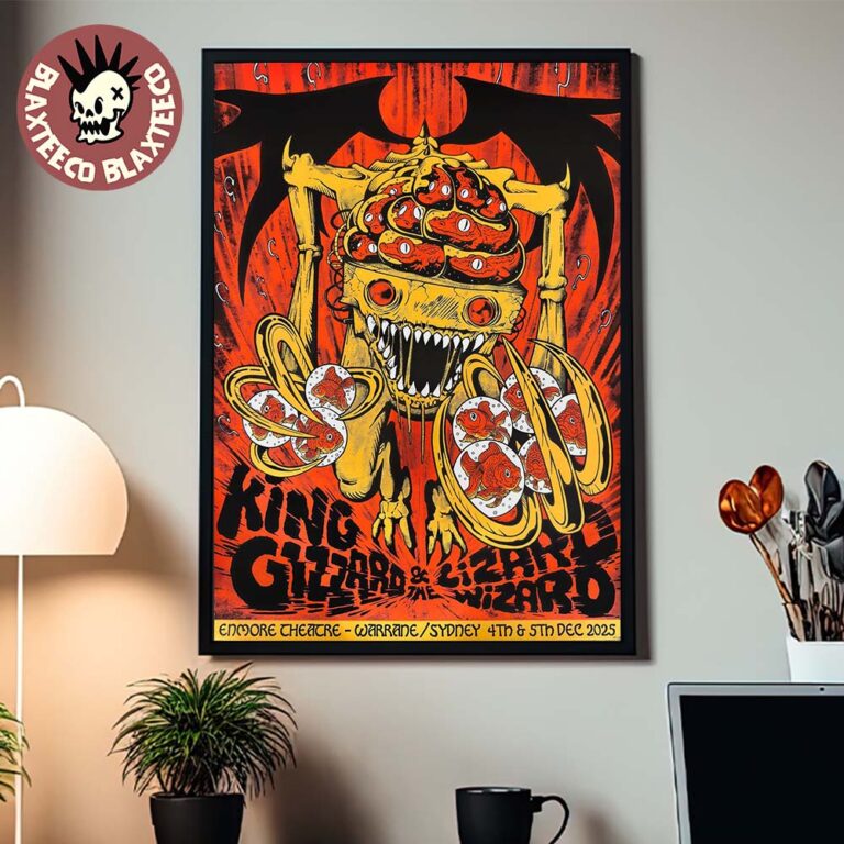 King Gizzard And The Lizard Wizard Warrane Sydney 2025 Event Poster For ...