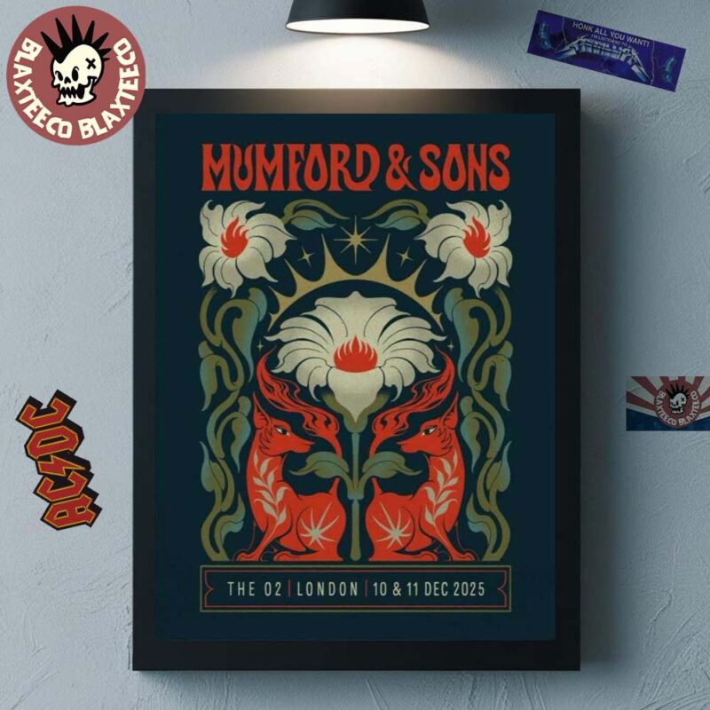 Mumford And Sons London UK 2025 Event Poster At The O2 On 10 And 11 ...