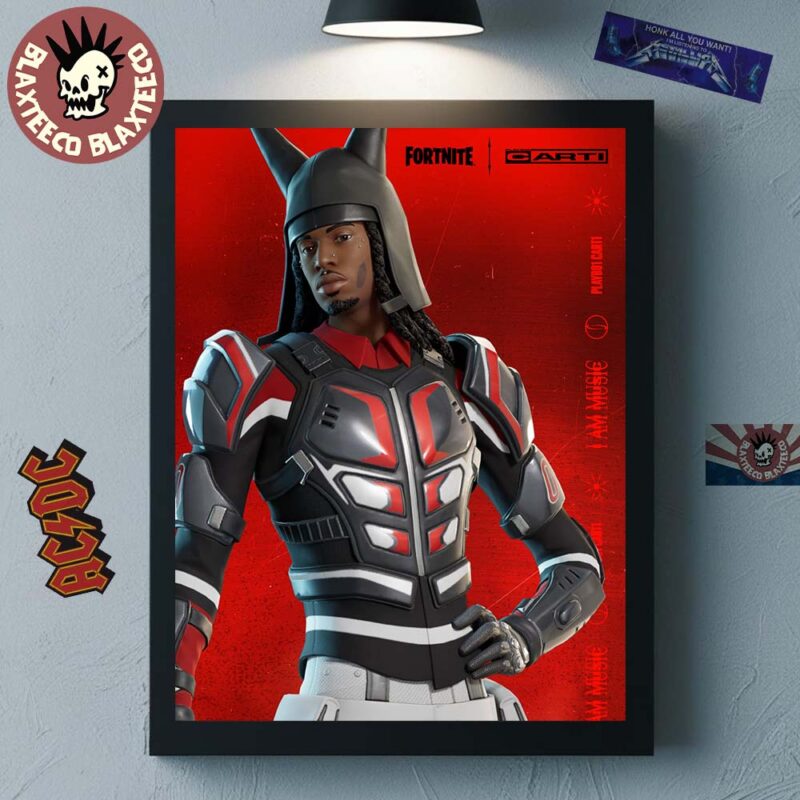 Playboi Carti X Fortnite I Am Music Evil Jordan Skin Home Decor Poster ...