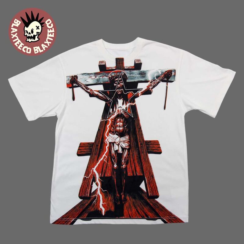 Praiseche Rest In Bass Cross T-Shirt - Blaxteeco