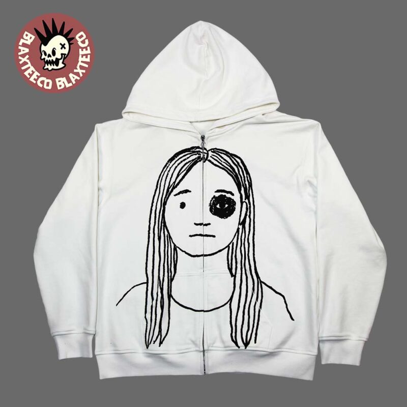 Praiseche Rest In Bass Madonna Zipper Hoodie - Blaxteeco