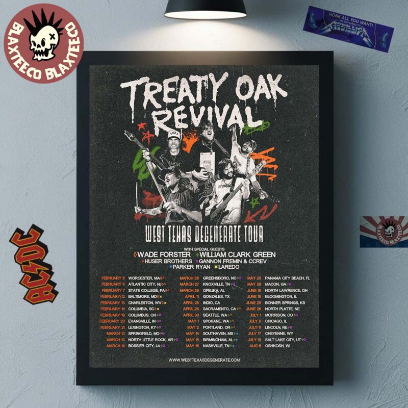 Treaty Oak Revival West Texas Degenerate Tour 2026 North American City ...
