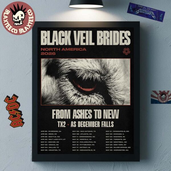 Black Veil Brides North America 2026 Tour Schedule Dates With From ...