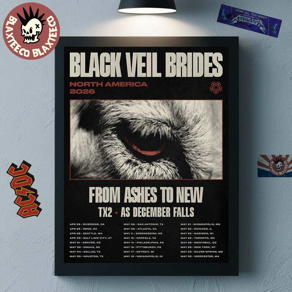 Black Veil Brides North America 2026 Tour Schedule Dates With From ...