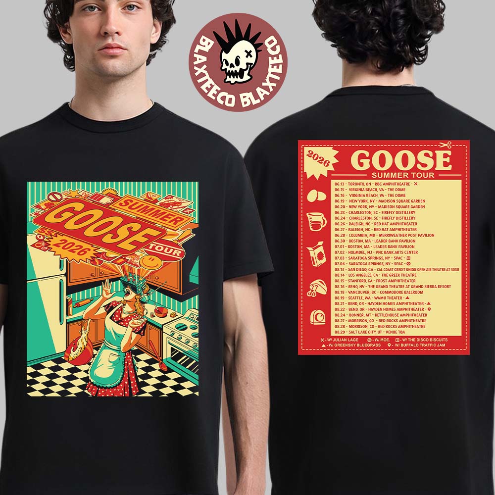 Goose Summer Tour 2026 North America City Dates Two Sided T-Shirt ...