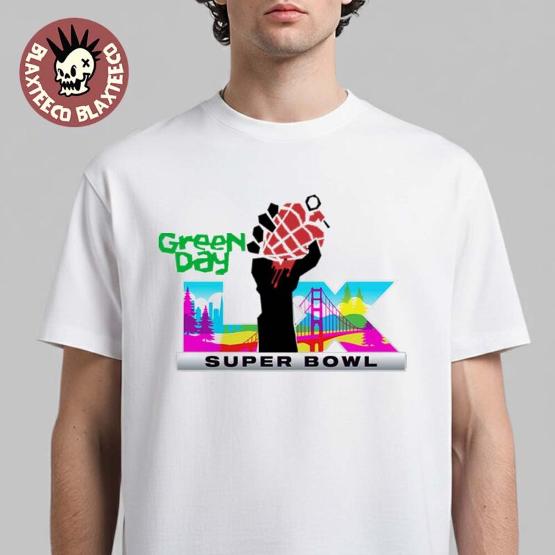Green Day Super Bowl LX 2026 Opening Show Logo T-Shirt - Blaxteeco