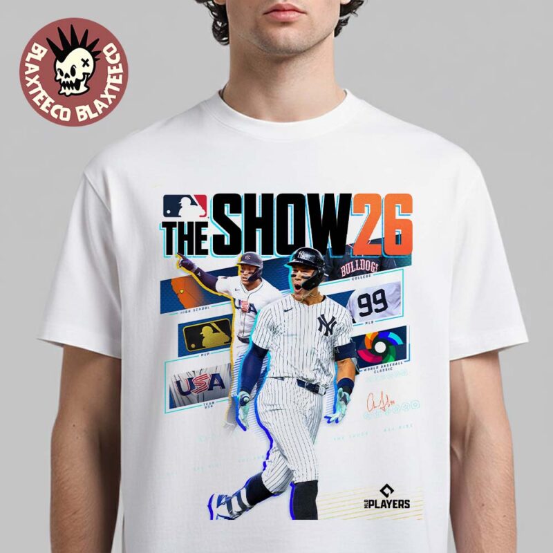 MLB The Show 26 Aaron Judge From New York Yankees Cover Athlete T-Shirt ...