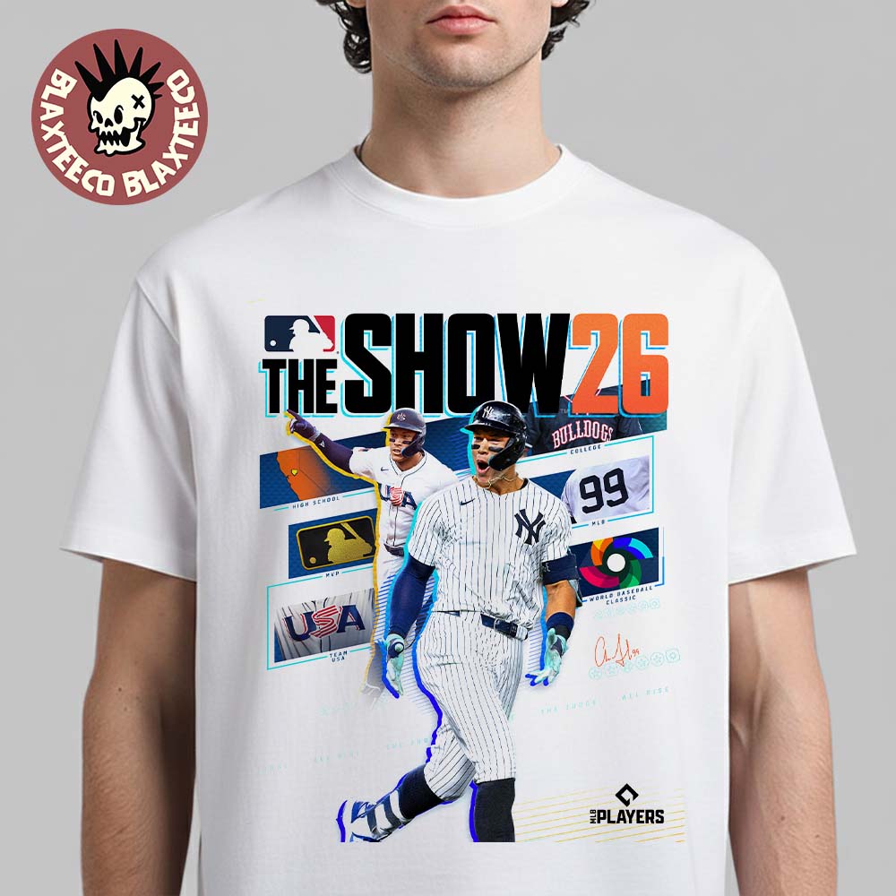 MLB The Show 26 Aaron Judge From New York Yankees Cover Athlete T-Shirt ...