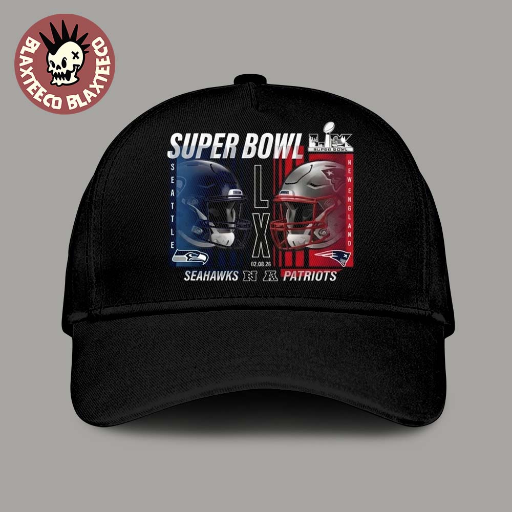New England Patriots Vs Seattle Seahawks Super Bowl LX Matchup Helmets ...