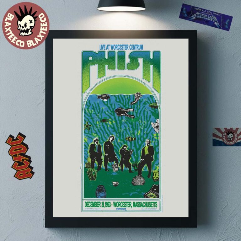 Phish New Year's Eve 1993 Live At Worcester Centrum Merch Poster Canvas ...