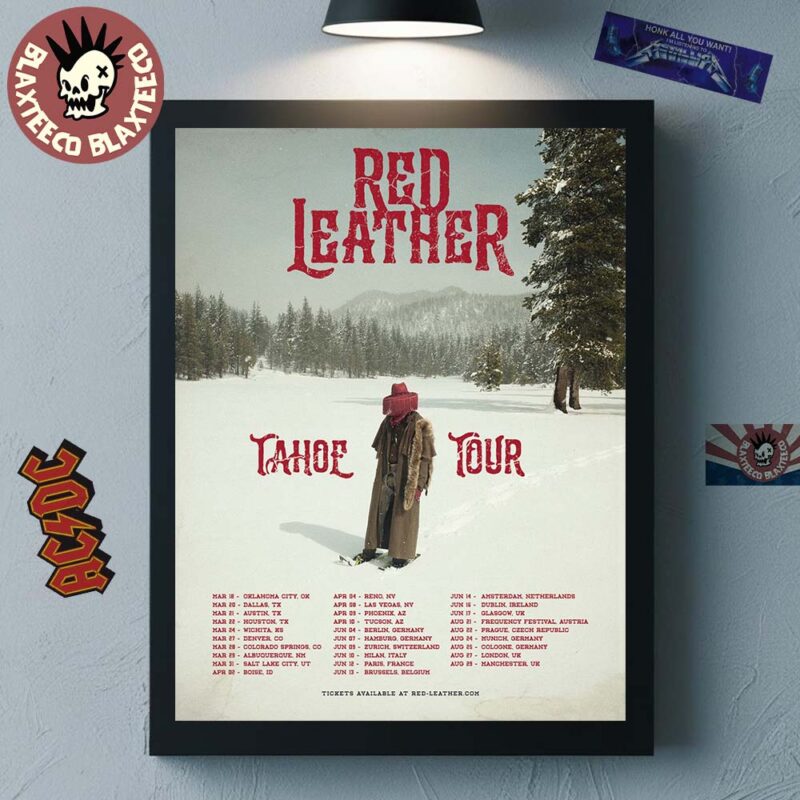 Red Leather Tahoe Tour 2026 Schedule Dates Home Decor Poster Canvas ...