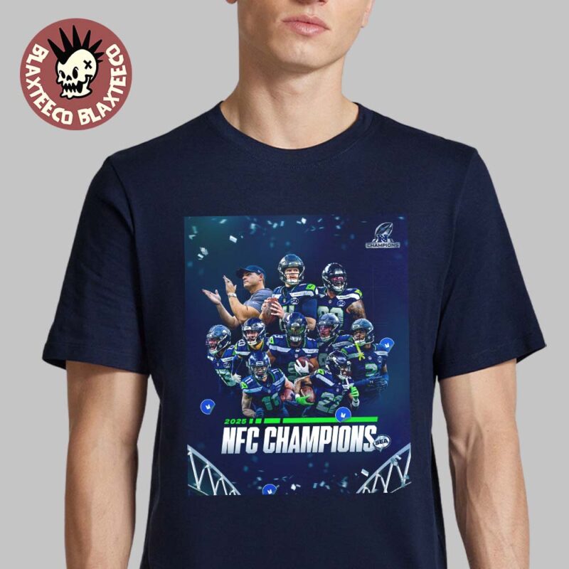 Seattle Seahawks 2025 NFL NFC Champions T-Shirt - Blaxteeco