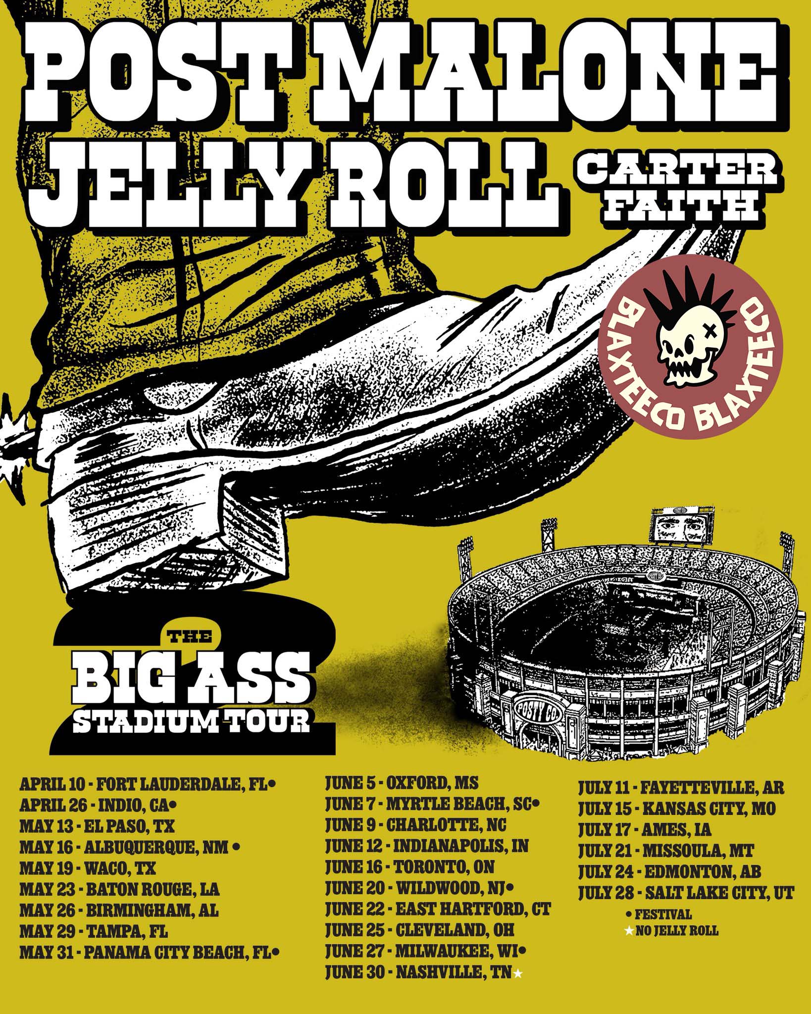 The BIG ASS Stadium Tour Part 2: How Post Malone, Jelly Roll, and ...