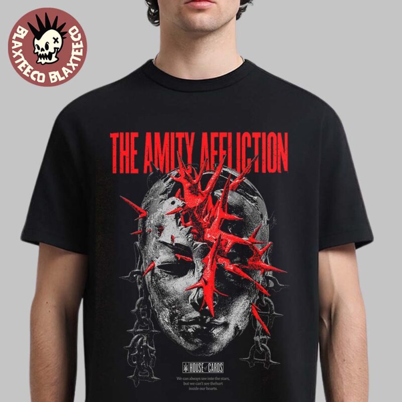 The Amity Affliction House Of Cards Album Merch Head Cover T-Shirt ...