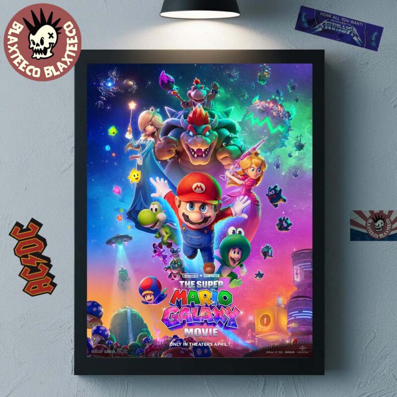 The Super Mario Galaxy Movie Official Poster New Adventure Loading Only ...