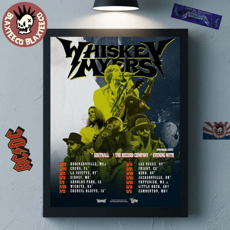 Whiskey Myers Southern Hospitality Tour 2026 North America Summer ...