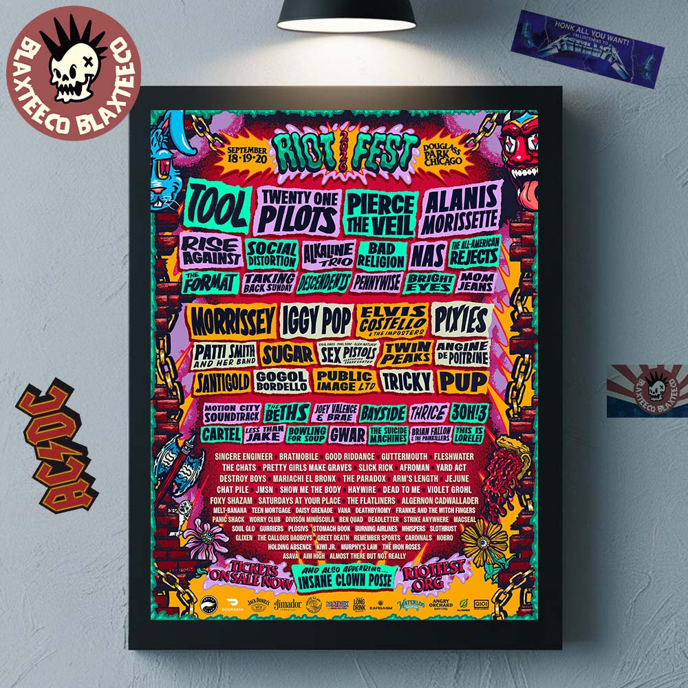 Riot Fest 2026 Full Lineup At Douglass Park Chicago On September 18 19 ...