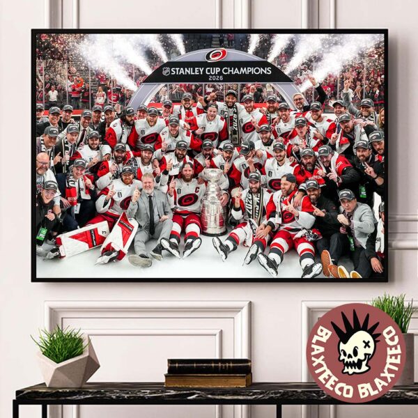 Carolina Hurricanes 2026 NHL Stanley Cup Champions Team Photo Home ...