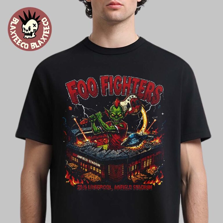 Foo Fighters Liverpool UK 2026 Venue Exclusive Tee At Anfield Stadium ...