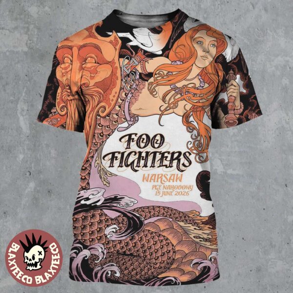 Foo Fighters Warsaw Poland 2026 Event Poster Live At PGE Narodowy On 15 ...