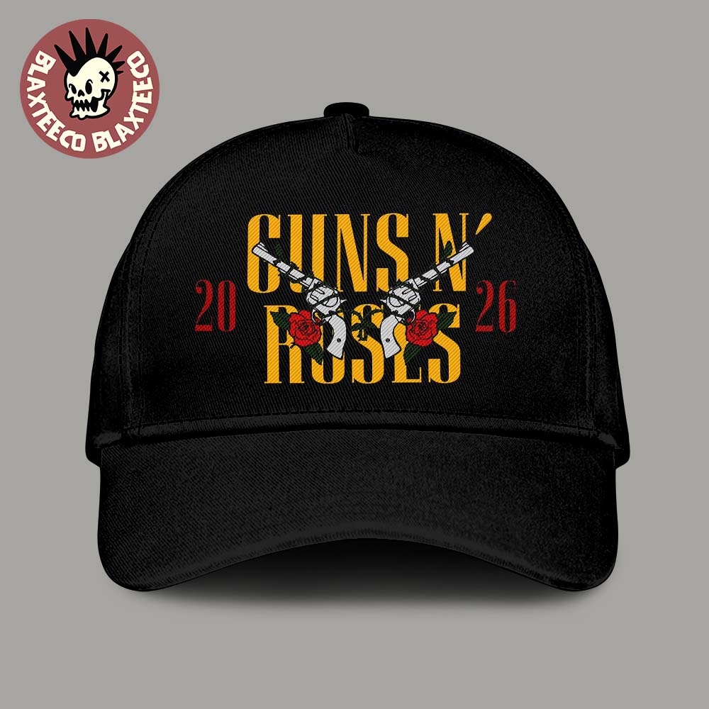 Guns N Roses World Tour 2026 Merch Logo Hat - Blaxteeco