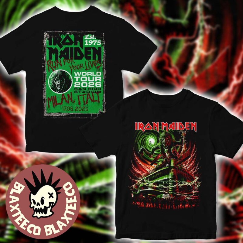 Iron Maiden Italy 2026 Tour Exclusive Event Tee For Milan Italy At San ...