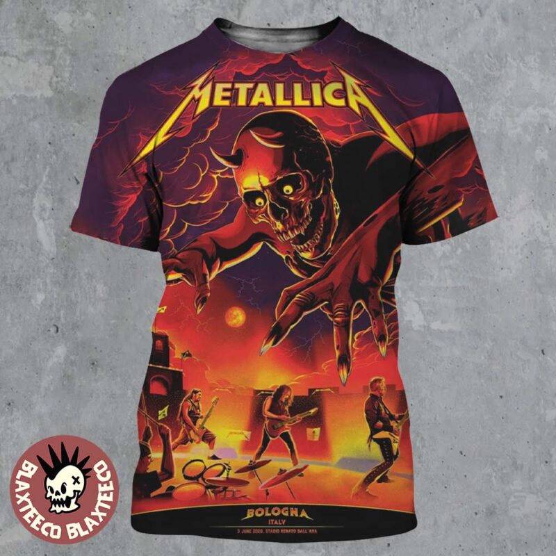 Metallica M72 Bologna Italy 2026 Venue Poster At Stadio Renato Dall Ara ...